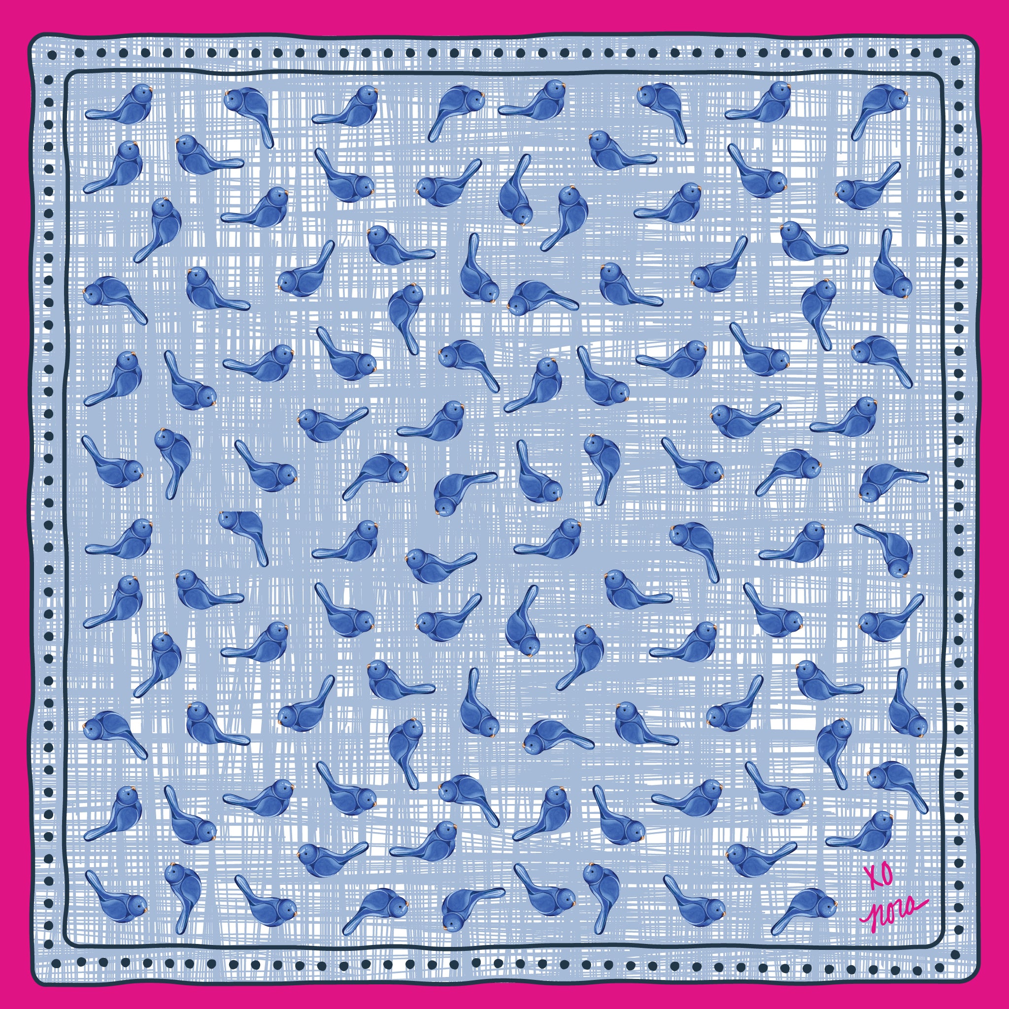 CreatedBy bluebird of happiness scarf | nora fleming