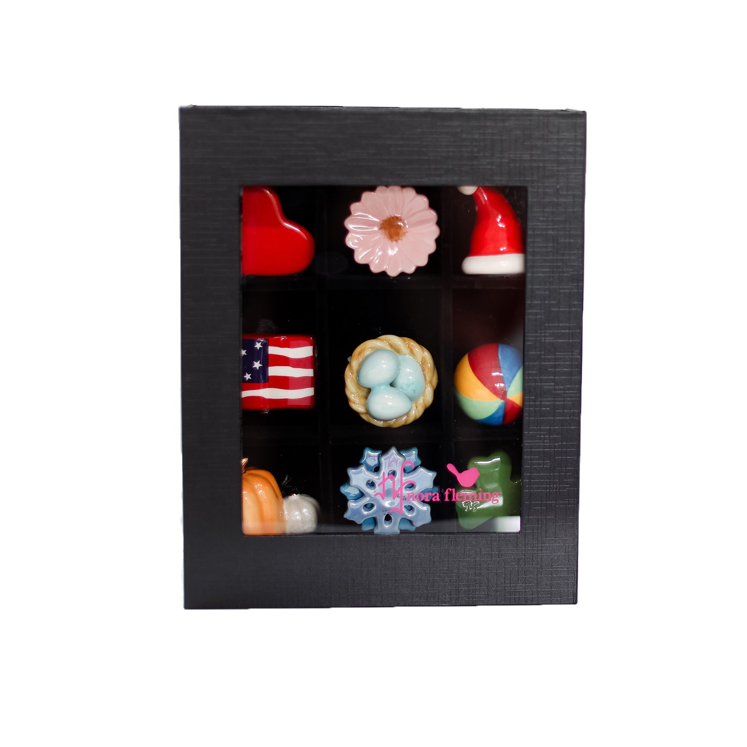 9 piece black keepsake box | nora fleming
